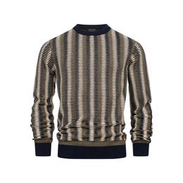 INDICODE Jeans Pullover 'Scott' Herren Gr&ouml;&szlig;e XL beige / navy / khaki