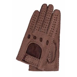 Gretchen Fingerhandschuhe Damen Gr&ouml;&szlig;e S/M braun / dunkelbraun