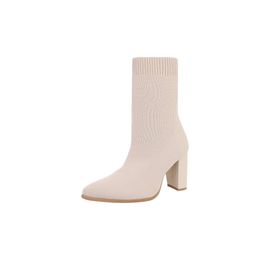 Ital-Design Stiefelette Damen Gr&ouml;&szlig;e 36 beige Winterschuhe