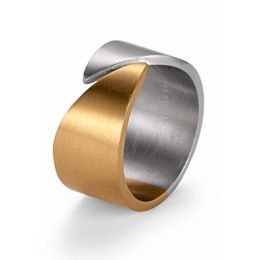 Firetti Fingerring Damen Gr&ouml;&szlig;e 54 gold / grau