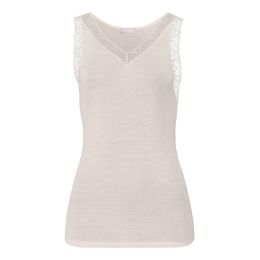 Hanro Tr&auml;gertop ' Woolen Lace ' Damen Gr&ouml;&szlig;e L wei&szlig; / offwhite