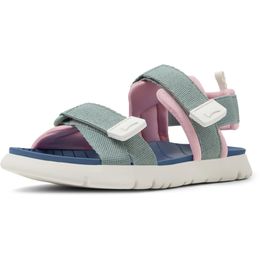 Camper Sandale 'Oruga' M&auml;dchen Gr&ouml;&szlig;e 33 blau / gr&uuml;n / rosa