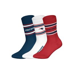 Huddle Freizeitsocken ' Patriots Crew ' Herren Gr&ouml;&szlig;e 43/46 navy / rot / wei&szlig;