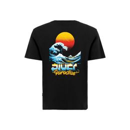 Oldskull T-Shirt 'Retro Pixel Wave Logo Graphic' Damen Gr&ouml;&szlig;e XXL schwarz