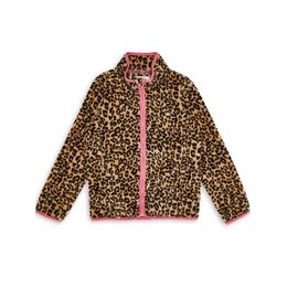 Threadgirls Fleecejacke M&auml;dchen Gr&ouml;&szlig;e 140/152 braun / pink / schwarz