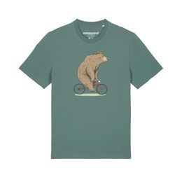 Watapparel T-Shirt ' Fahrradb&auml;r ' Herren Gr&ouml;&szlig;e XL gr&uuml;n / mischfarben