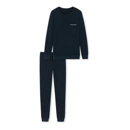 Schiesser Pyjama Herren Gr&ouml;&szlig;e XXL dunkelblau / wei&szlig;