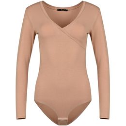 Evoni Blusenbody Damen Gr&ouml;&szlig;e S dunkelbeige