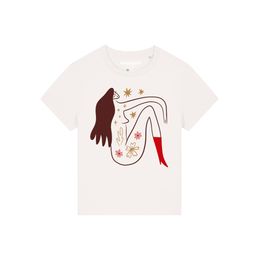 Watapparel T-Shirt 'Love And Flex' Damen Gr&ouml;&szlig;e S karamell / rot / weinrot / wei&szlig;