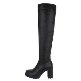 Ital-Design Overknees Damen Gr&ouml;&szlig;e 41 schwarz Winterschuhe