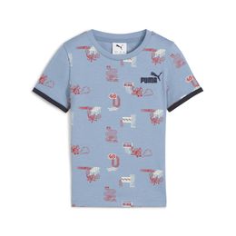 Puma T-Shirt 'Little Runners' Jungen Gr&ouml;&szlig;e 116 opal / dunkelblau / rot / wei&szlig;