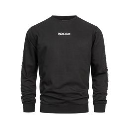 INDICODE Jeans Sweatshirt 'Korbin' Herren Gr&ouml;&szlig;e XL schwarz / wei&szlig;