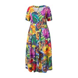 Ulla Popken Kleid Damen Gr&ouml;&szlig;e 62/64 bunt Winterkleid