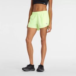 New Balance Sportshorts 'Essentials' Damen Gr&ouml;&szlig;e XXS grau / limette