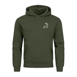 Neverless Sweatshirt 'Hirsch' Herren Gr&ouml;&szlig;e 5XL gr&uuml;n