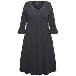 Ulla Popken Kleid Damen Gr&ouml;&szlig;e 50/52 schwarz Winterkleid