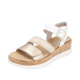Remonte Sandale Damen Gr&ouml;&szlig;e 41 beige / gold / wei&szlig;