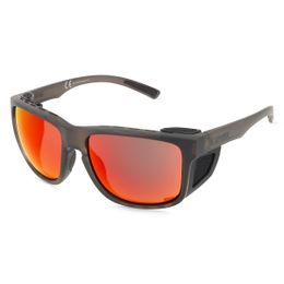 Uvex Sports S533007 sportstyle 312 | Unisex-Sonnenbrille | Fassung: Vollrand, Quadratisch, Kunststoff, Grau Matt | Glasfarbe: Rot Spiegel Rot