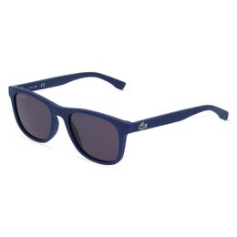 Lacoste L884S | Herren-Sonnenbrille | Fassung: Vollrand, Quadratisch, Kunststoff, Blau Matt | Glasfarbe: Grau