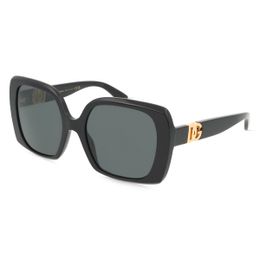 Dolce & Gabbana Dolce&Gabbana DG4475 | Damen-Sonnenbrille | Fassung: Vollrand, Quadratisch, Acetat, Schwarz | Glasfarbe: Grau