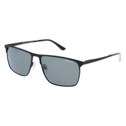 Jaguar J7822 | Herren-Sonnenbrille | Fassung: Vollrand, Eckig, Edelstahl, Schwarz | Glasfarbe: Grau
