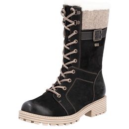 Remonte Schn&uuml;rstiefelette Damen Gr&ouml;&szlig;e 41 beige / schwarz Winterschuhe