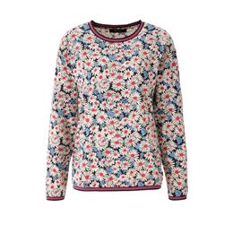 Aniston Casual Sweatshirt Damen Gr&ouml;&szlig;e L ecru / blau / rot