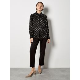 Apricot Gold Foil Ruffle Blouse ' ' Damen Gr&ouml;&szlig;e S schwarz