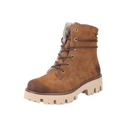 Rieker Schn&uuml;rstiefelette Damen Gr&ouml;&szlig;e 37 cognac Winterschuhe
