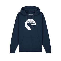 Watapparel Sweatshirt ' R&ouml;hrender Hirsch ' Herren Gr&ouml;&szlig;e M navy / wei&szlig;