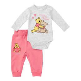 Disney Set 'Winnie Pooh' M&auml;dchen Gr&ouml;&szlig;e 80 gelb / grau / stone / rosa