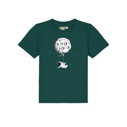 Watabout.kids T-Shirt 'Funny Spaceman' M&auml;dchen Gr&ouml;&szlig;e 152/158 grau / dunkelgr&uuml;n / schwarz / wei&szlig;