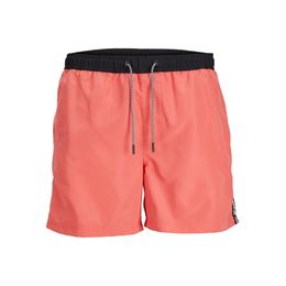 Jack & Jones Jack & Jones Badeshorts 'JPSTFiji' Herren Gr&ouml;&szlig;e M koralle / schwarz / wei&szlig;
