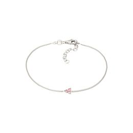 Elli Armband 'Solit&auml;r' Damen Gr&ouml;&szlig;e 16 rosa / silber