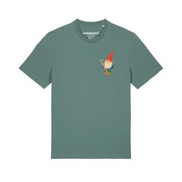 Watapparel T-Shirt ' Gartenzwerg ' Herren Gr&ouml;&szlig;e XL gr&uuml;n / mischfarben