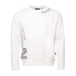 Nassau Beach Club Sweatshirt 'NB231043' Herren Gr&ouml;&szlig;e S schwarz / offwhite