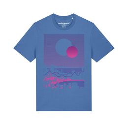 Watapparel T-Shirt ' Sun and Moon Skyline ' Herren Gr&ouml;&szlig;e M hellblau / mischfarben