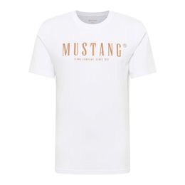 Mustang T-Shirt 'Austin' Herren Gr&ouml;&szlig;e 4XL karamell / wei&szlig;