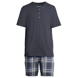 Schiesser Pyjama kurz 'Night & Home' Herren Gr&ouml;&szlig;e XL dunkelblau