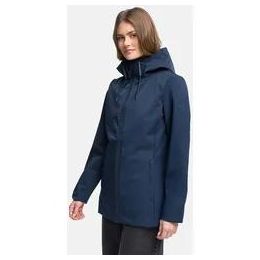 Outdoorjacke Marikoo "Minaa", Damen, Gr. XL, navy, Obermaterial: 100% Polyester; Futter: 100% Polyester; Wattierung: 100% Polyester; &Auml;rmelfutter: 100% Polyester, Jacken Outdoorjacke, Sportliche Outdoorjacke mit Kapuze und hochschlie&szlig;enden Kragen