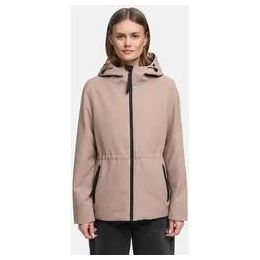 Outdoorjacke Marikoo "Katzilein", Damen, Gr. XL, taupe grau, Obermaterial: 100% Polyester; Futter: 100% Polyester; Wattierung: 100% Polyester; &Auml;rmelfutter: 100% Polyester, Jacken Outdoorjacke, Leichte &Uuml;bergangsjacke mit Kapuze und Kordelzug