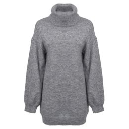 Influencer Pullover Damen Gr&ouml;&szlig;e S grau