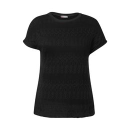 Street One T-Shirt 'Ajour' Damen Gr&ouml;&szlig;e XL schwarz