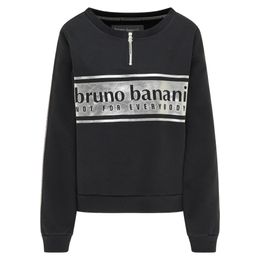 Bruno Banani Sweatshirt 'Hayes' Damen Gr&ouml;&szlig;e XXXL grau / schwarz / wei&szlig;