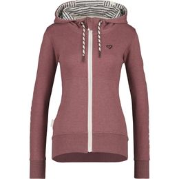 alife and kickin Alife & Kickin Sweatjacke 'JessyAK' Damen Gr&ouml;&szlig;e S magenta / wei&szlig;