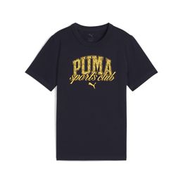 Puma T-Shirt 'Class' Jungen Gr&ouml;&szlig;e 140 navy / gelb