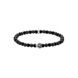 Thomas Sabo Armband 'Skull' Herren Gr&ouml;&szlig;e 19 schwarz / silber