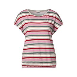 Street One T-Shirt Damen Gr&ouml;&szlig;e XS sand / navy / pink