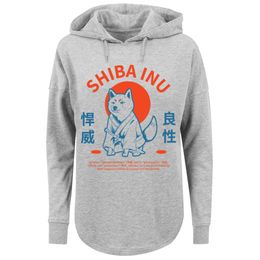 F4NT4STIC Sweatshirt 'Japanischer Shiba Inu Hund' Damen Gr&ouml;&szlig;e XS blau / grau / rot