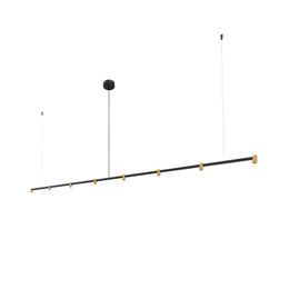 Wever & Ducr&eacute; Trace Chandelier 3.0 Ceiling Black Matt/Champagne 3000K Phase